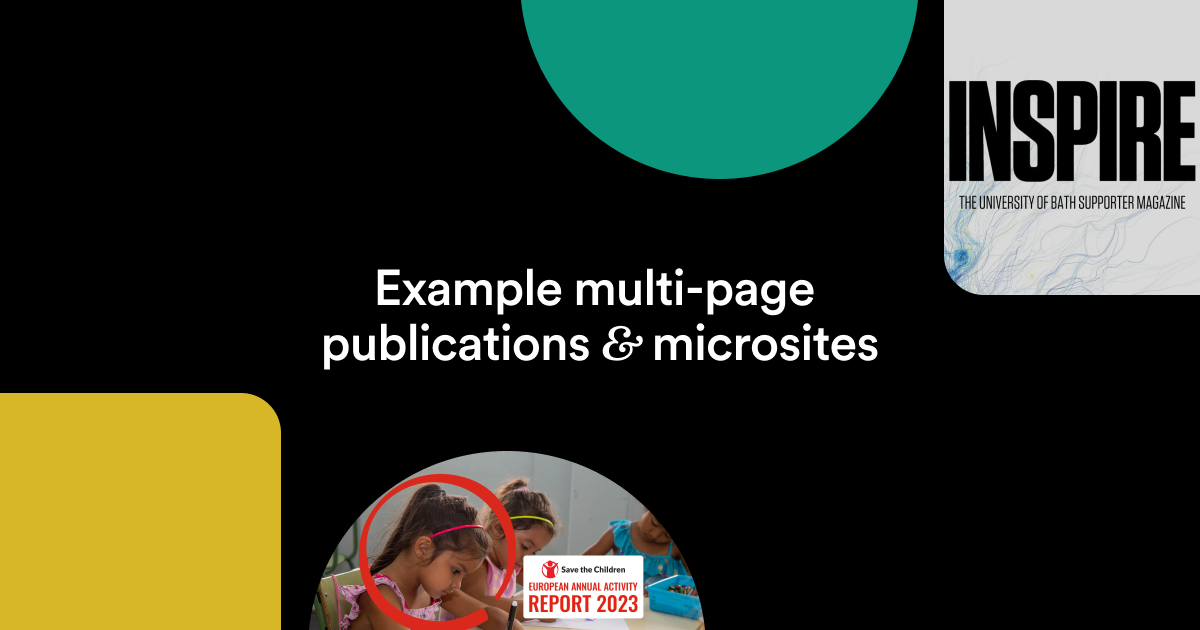 Shorthand | Example publications & microsites