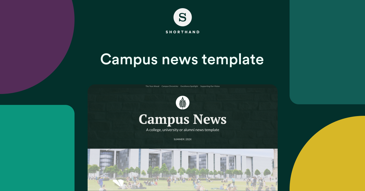 Campus newsletter template | Shorthand