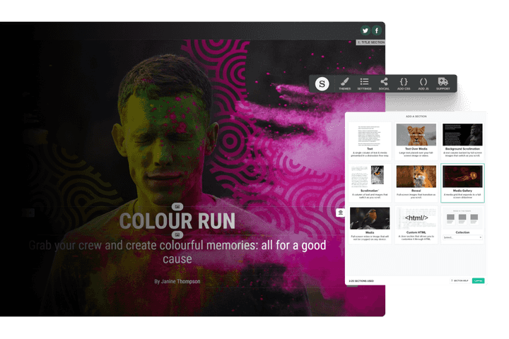 Start creating stunning visual web content for free | Shorthand